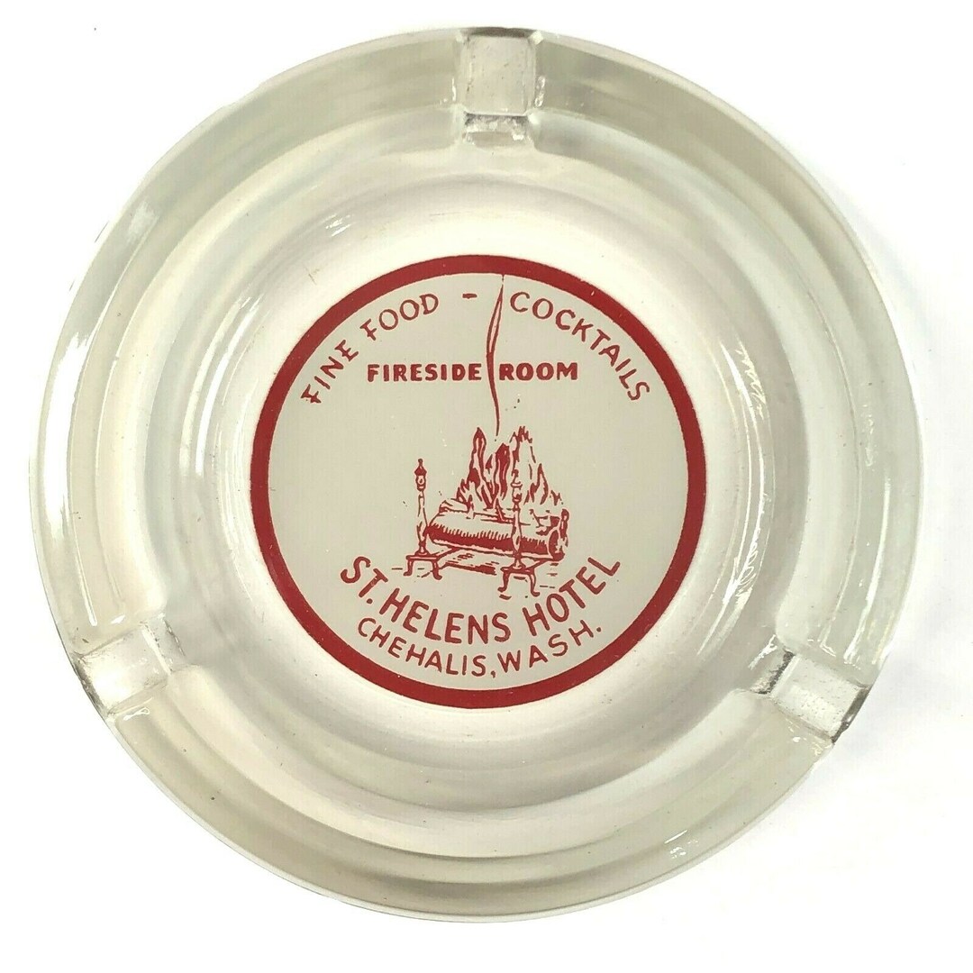 Vintage Fireside Room Cocktails St. Helens Hotel Chehalis WA Ashtray ...
