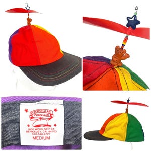 Rainbow Propeller Hat - Etsy