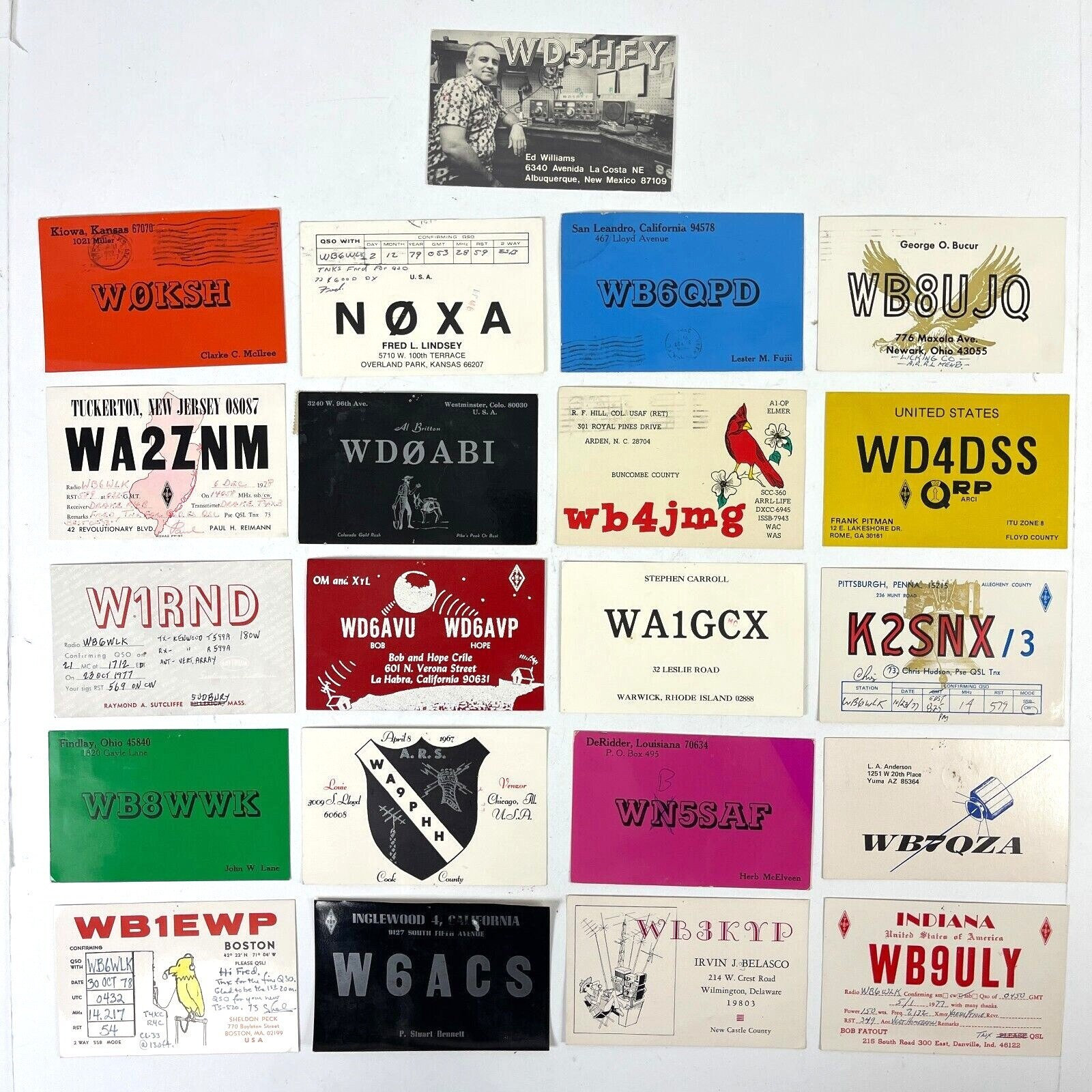 Ham Amatuer Radio Vintage QSL Card 21 USA Bundle 1970s/80s Postcards - Etsy