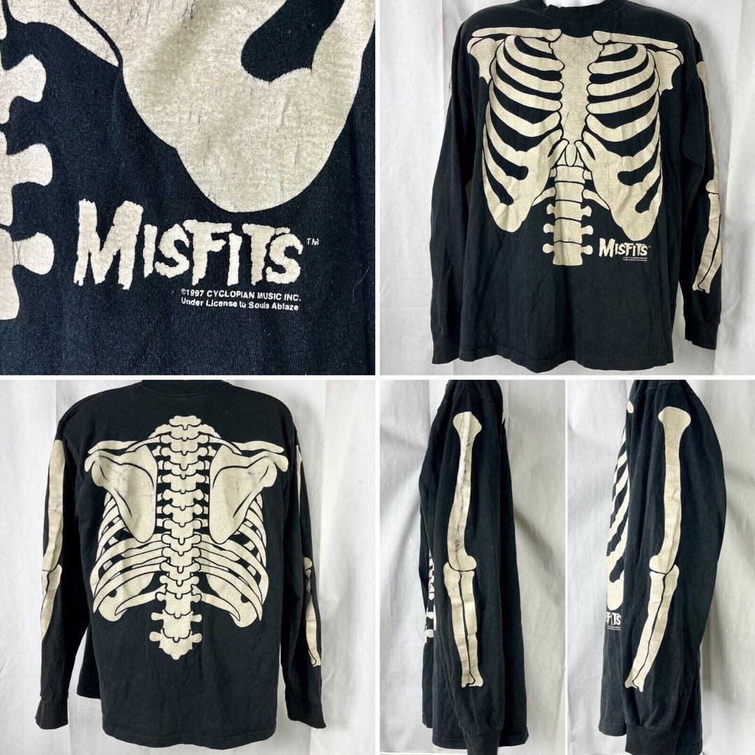 The Misfits Band Vintage Punk 1997 Long Sleeve Skeleton - Etsy