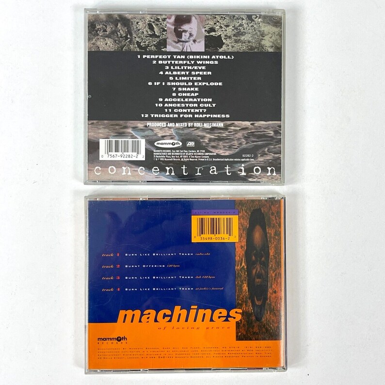 Machines of Loving Grace Concert Ticket Stub 2 CD Bundle Concentration ...