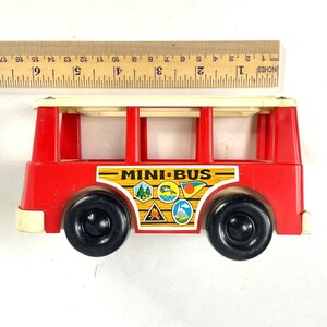 Fisher-price Vintage Mini Bus 1969 USA Made Little People Plastic Toy 5 ...