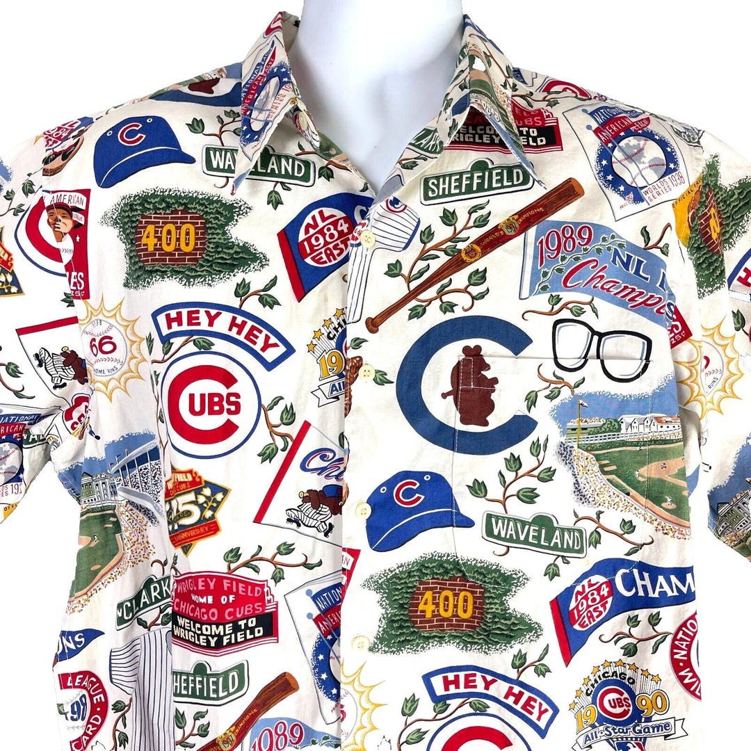 Chicago Cubs Reyn Spooner MLB Vintage Camp Shirt Size Large Mens ...