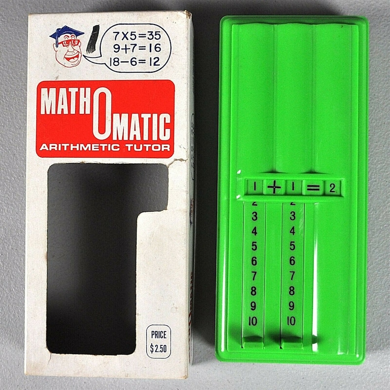 Vintage Math O Matic Arithmetic Tutor Addition Toy Peter & - Etsy
