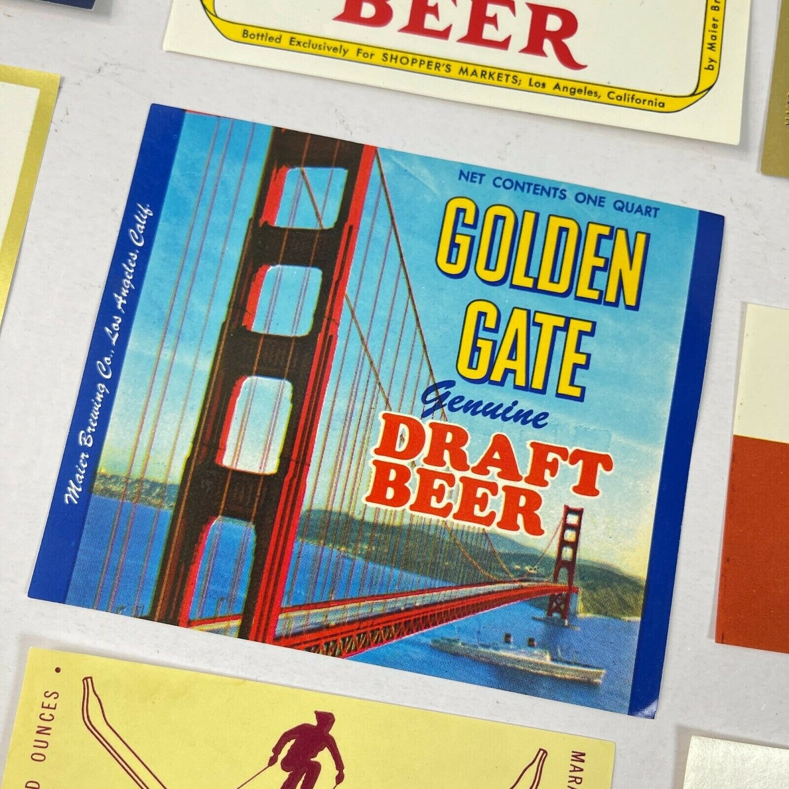 Vintage 17 Beer Label Bundle '60s PBR ABC Rex 102 Golden Gate Einbock ...