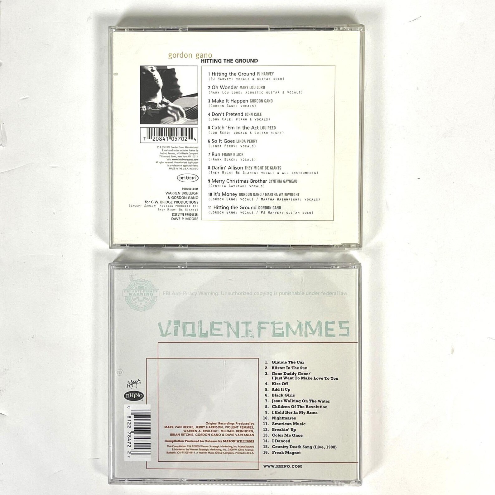 Violent Femmes Gordon Gano 2 CD Lot Hits Permanent Record + Hitting ...