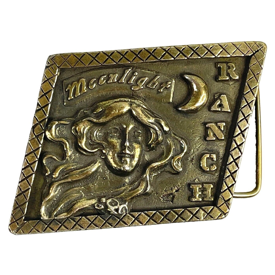 Moonlight Moonlite Bunny Ranch Brothel Cathouse Vintage 60s Brass Belt ...