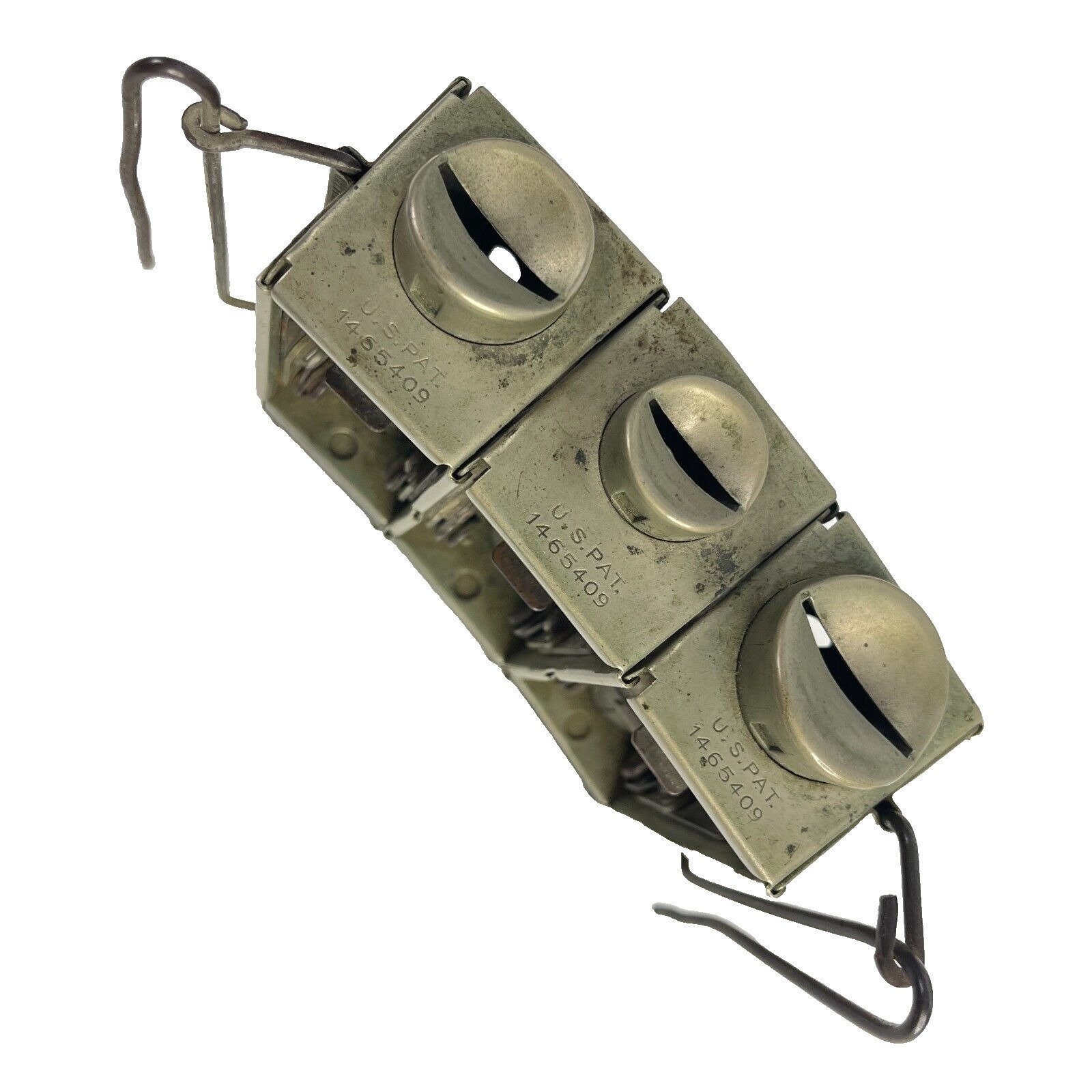 Vintage 3 Barrel Coin Changer Quarter Dime Nickel Slots Steel US Pat ...