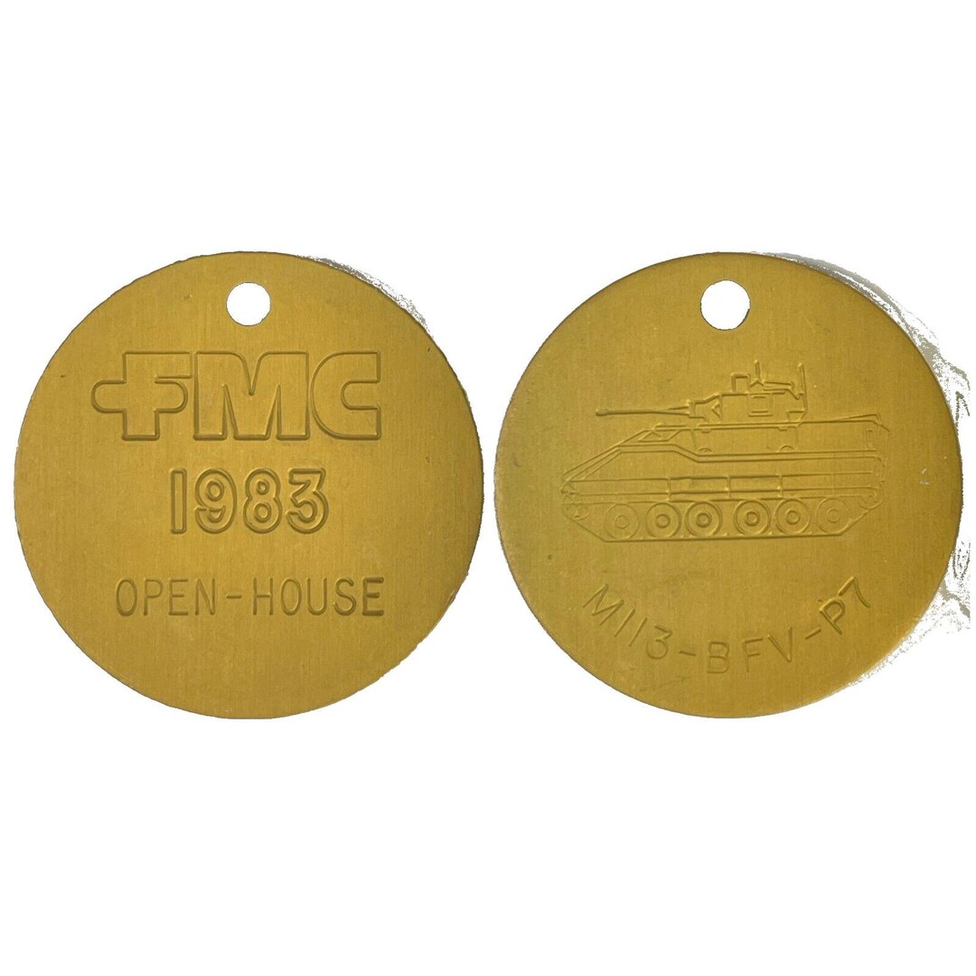 FMC Open House 1983 M113-BFV-P7 Tank Vintage Token Medallion US ...