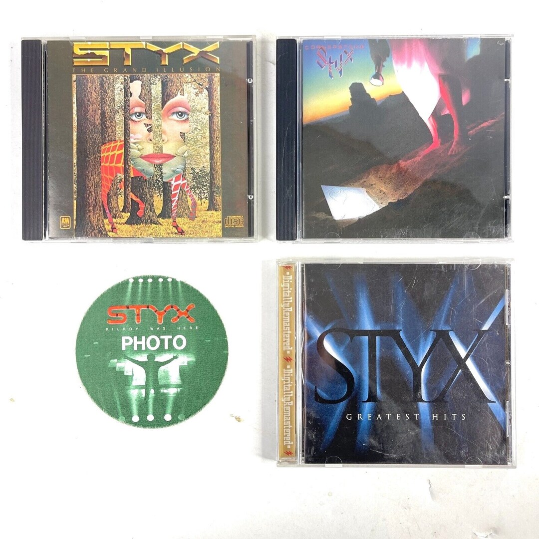 Styx Vintage Concert Photo Pass + 3 CD Bundle Greatest Hits + Grand ...