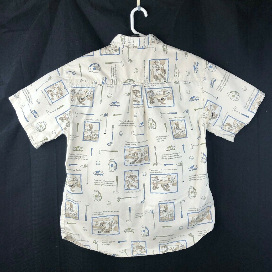 Vintage Bugs Bunny Taz Daffy Golf Medium Button Shirt Mens M - Etsy