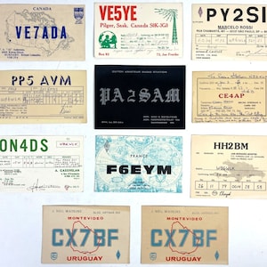 International Amatuer Ham Radio Vintage 11 QSL Card Bundle 1970s/80s ...