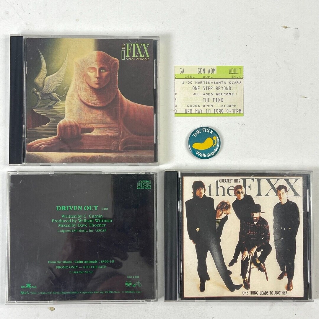 The Fixx 80s Ticket Stub + Button + 3 CD Bundle Hits Calm Animals ...