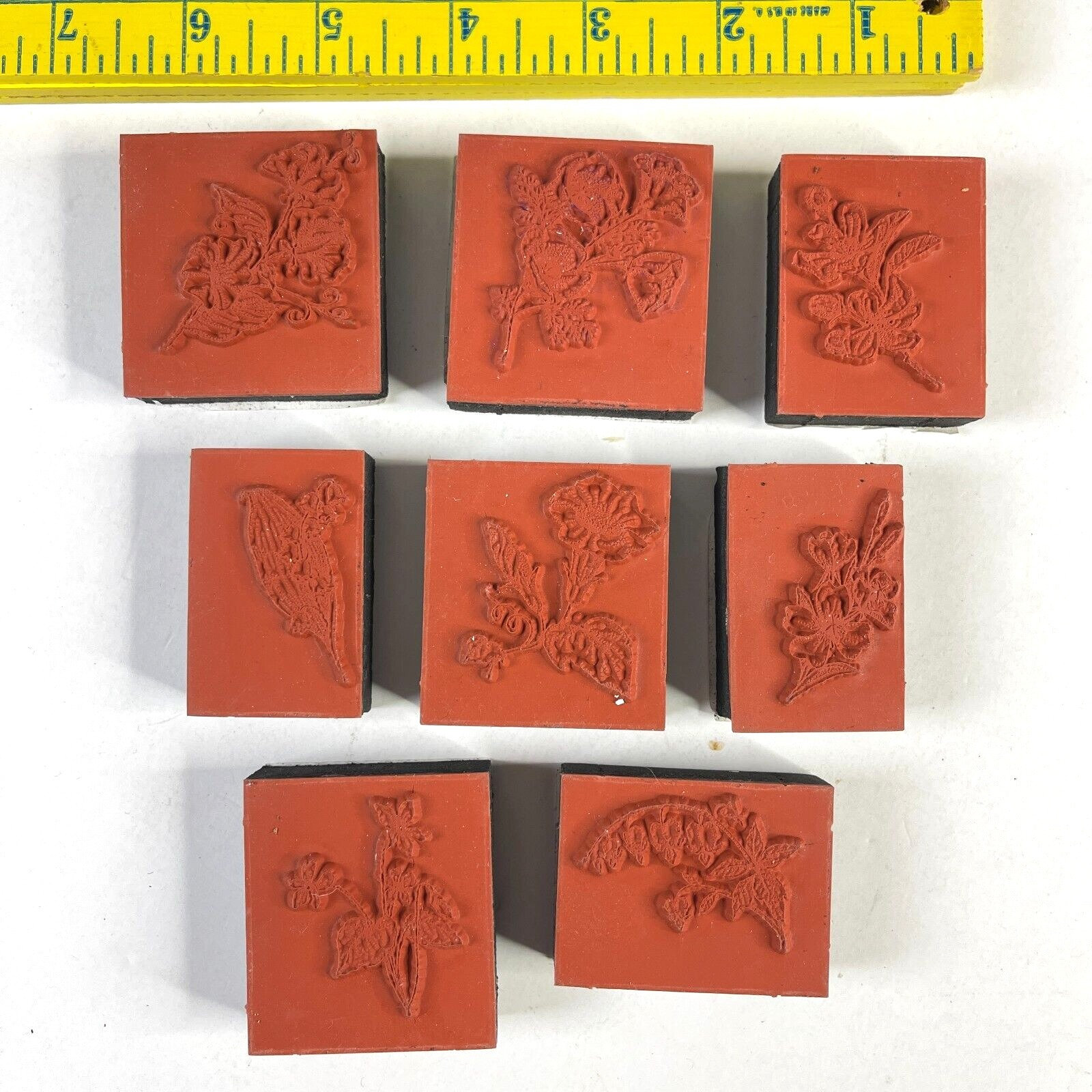 Stampin up Flowers Plants Garden Vintage 8 Foam Rubber Stamp Set 1998 ...