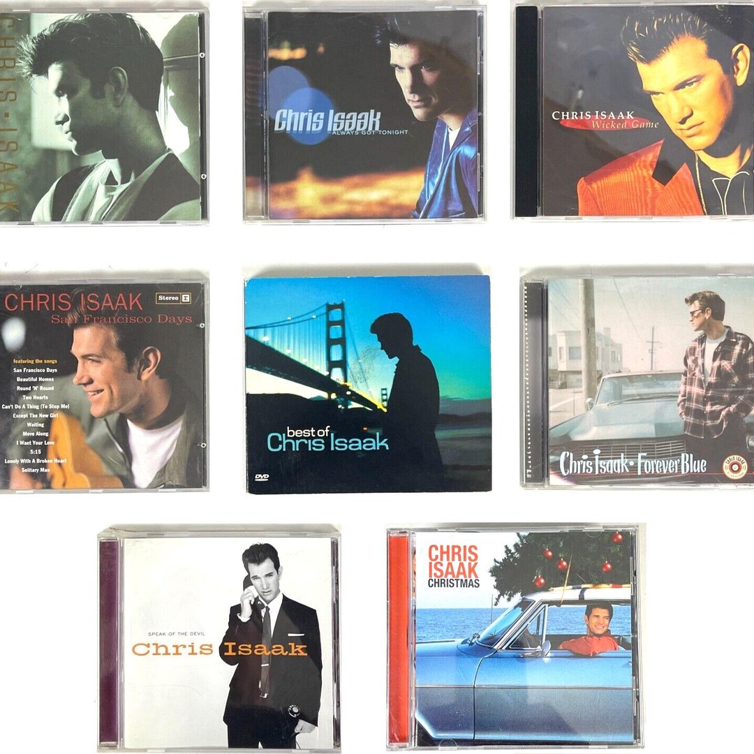 Chris Isaak 8 CD Lot Hits DVD Wicked Game Debut Forever Blue Speak of ...
