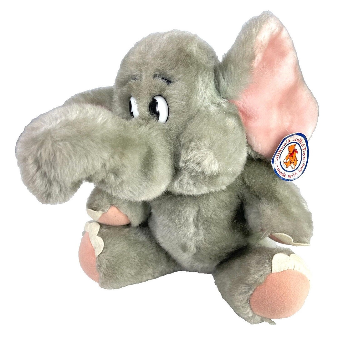 Esther Elephant Vintage Plush Animal California Stuffed Toys W/tag Made ...