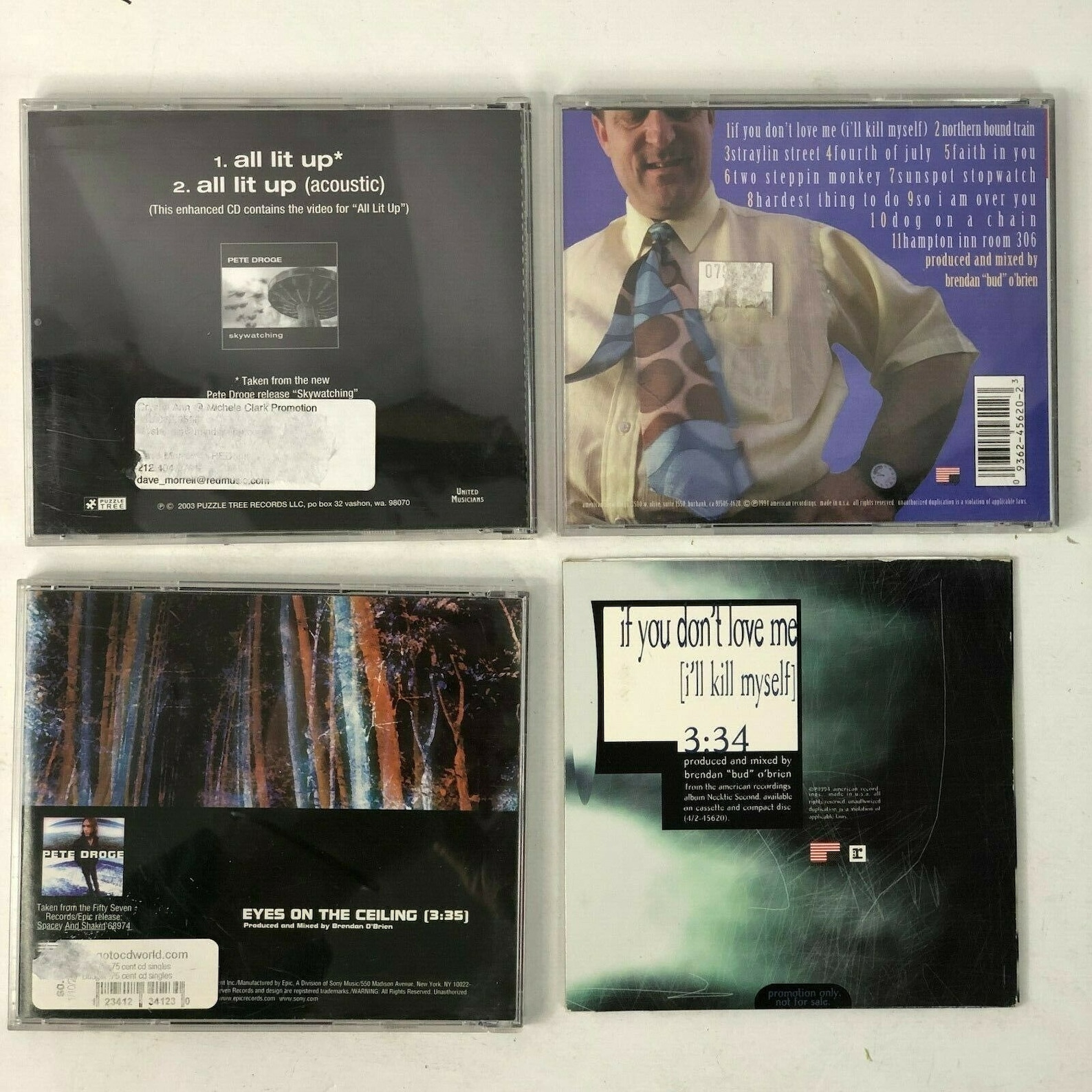Pete Droge 4 CD Bundle Necktie Second All Lit up Kill Myself Eyes on ...