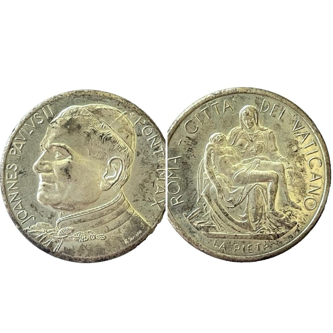 Pope John Paul II Jesus Pieta Vatican 1 Vintage Medal Token Coin ...