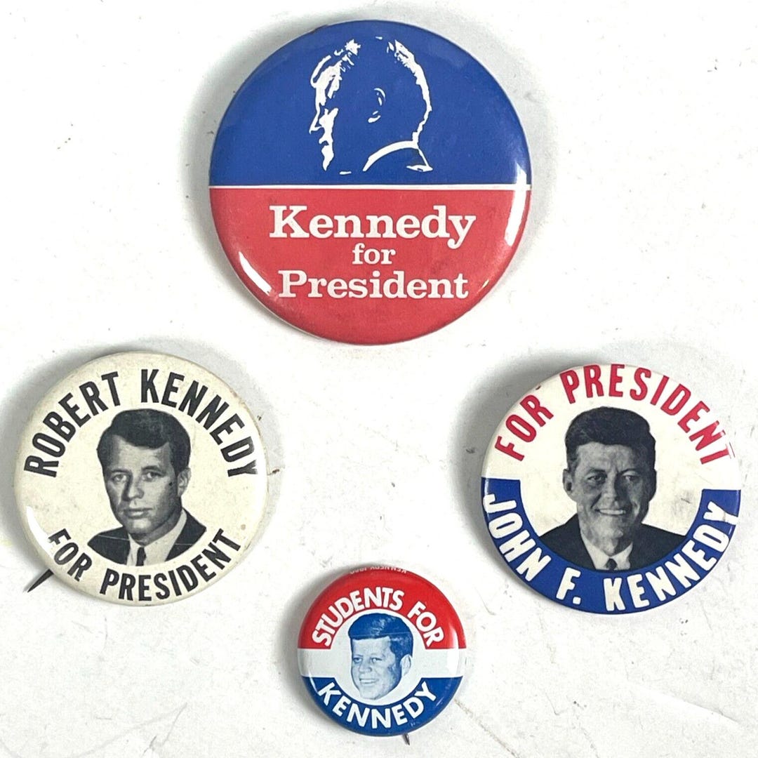 JFK Robert Kennedy Presidential Election Campaign 4 Vintage Button ...