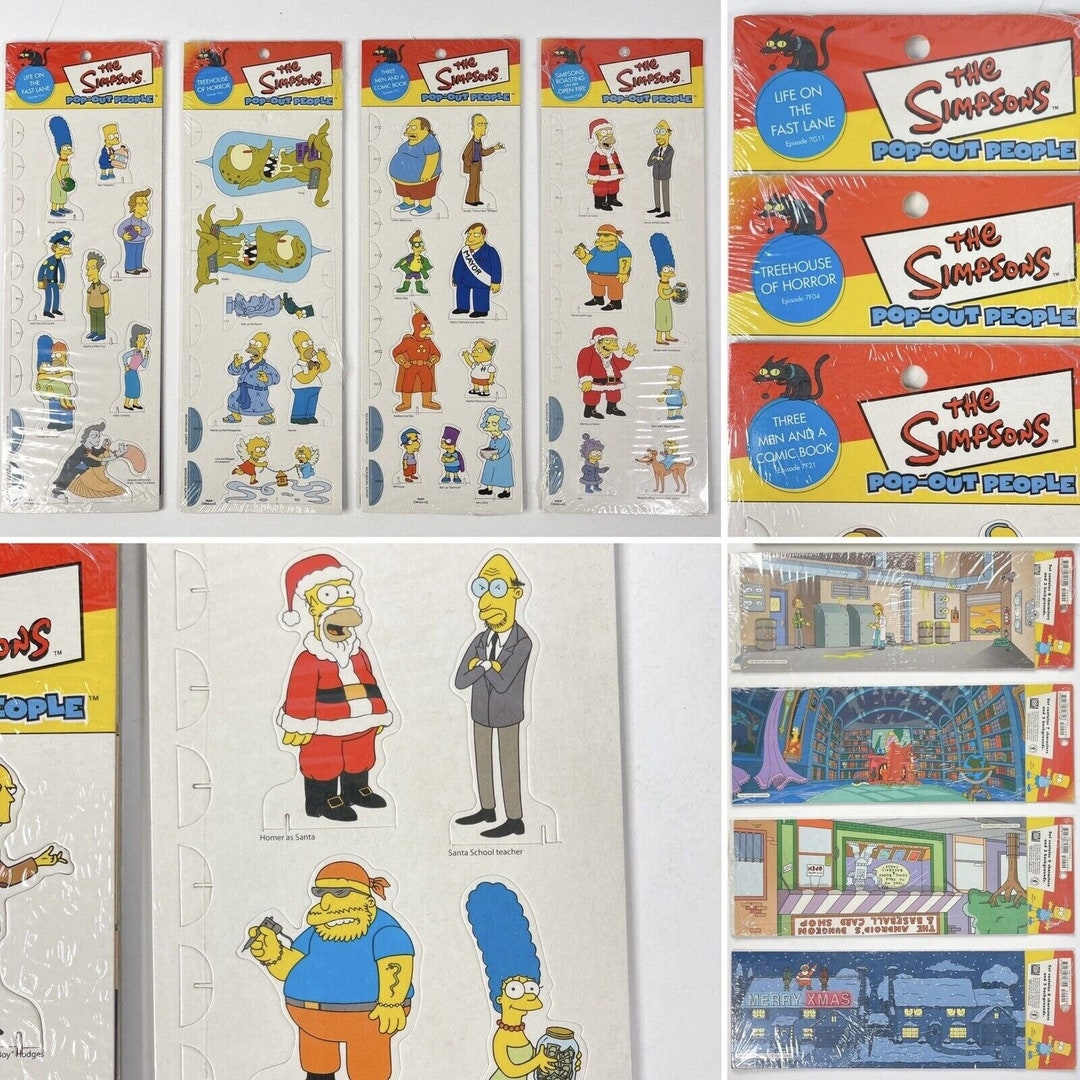 The Simpsons Vintage 4 Pop Out People 2001 Episode Sets Christmas ...