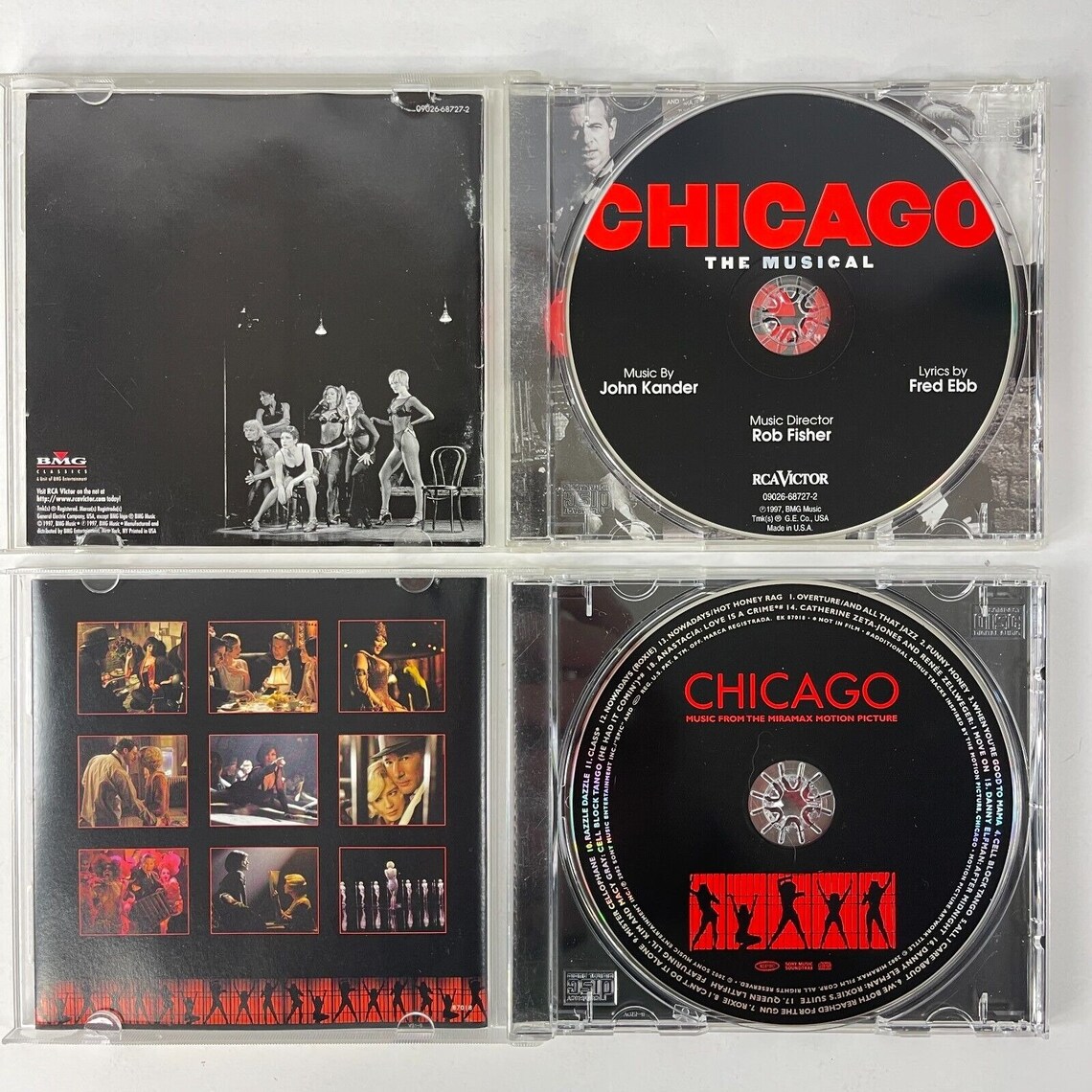 Chicago Broadway Musical 1997 + Movie Soundtrack 2002 2 CD Bundle Gere ...