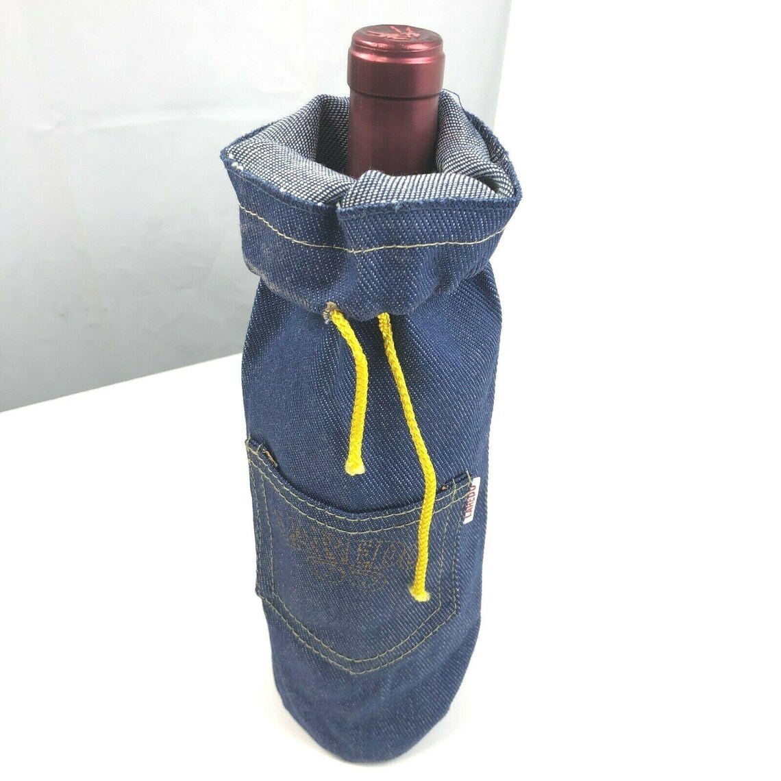 Laredo Western Wear Vintage Denim Wine Bottle Bag 1980s Jean Pocket ...