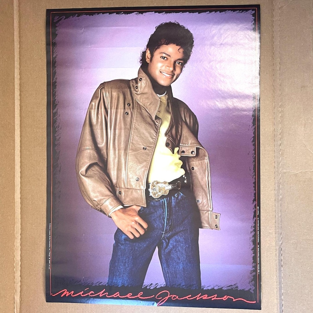 Michael Jackson Jacket Jeans Belt Buckle Vintage Poster 20x28" Bi-rite ...