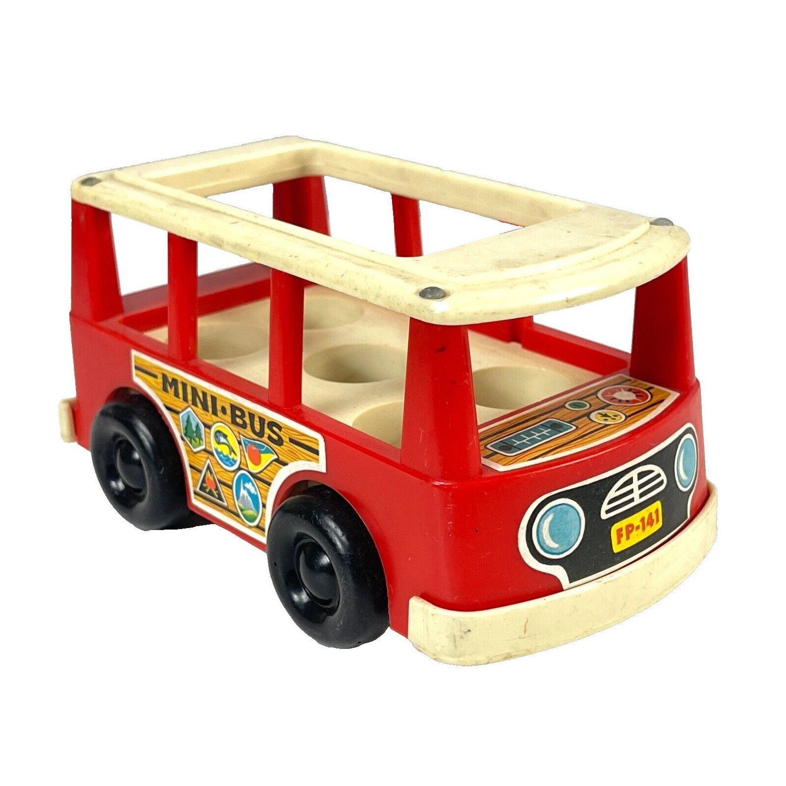 Fisher-price Vintage Mini Bus 1969 USA Made Little People Plastic Toy 5 ...