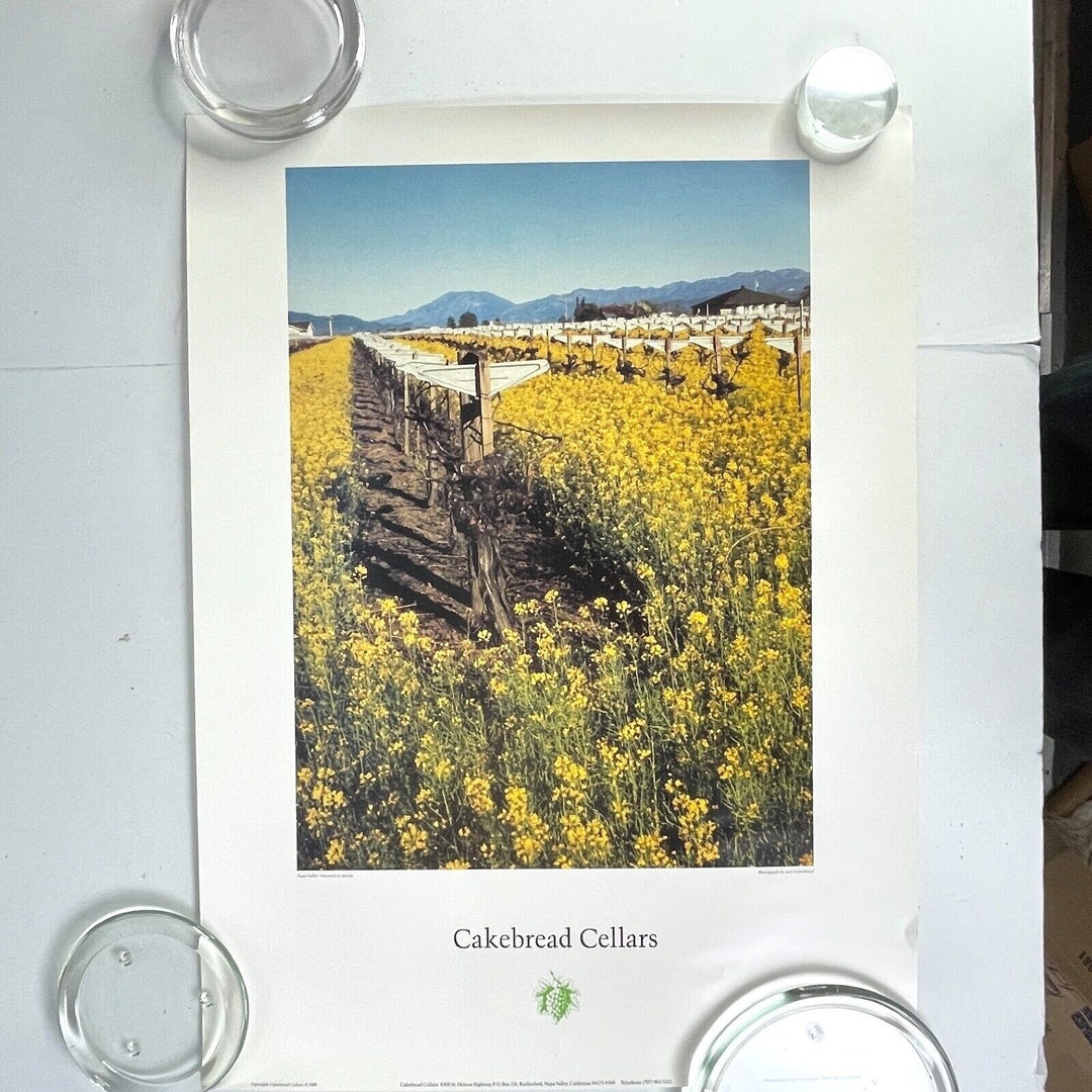 Cakebread Cellars Vintage Napa Valley CA Winery Poster 1988 Spring ...