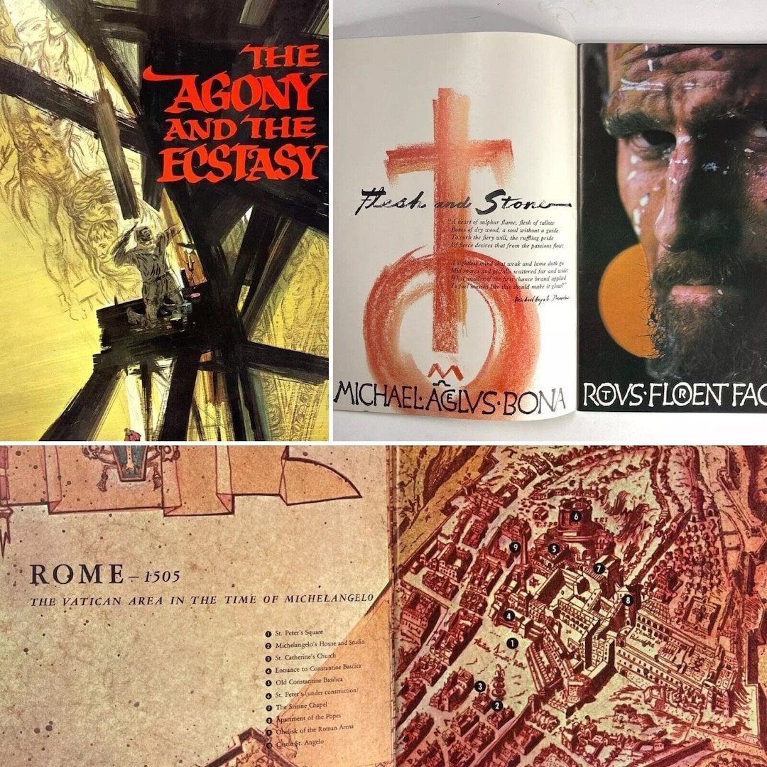 Agony and the Ecstasy Vintage Movie Souvenir Book Program 1965 Charlton Heston Rex Harrison ...