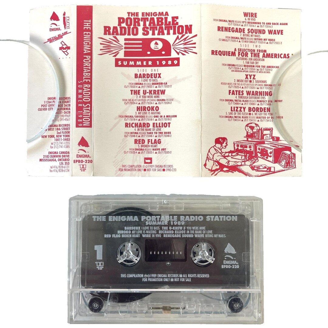 Enigma Portable Radio Station Vintage Promo Cassette Tape 1989 Wire ...