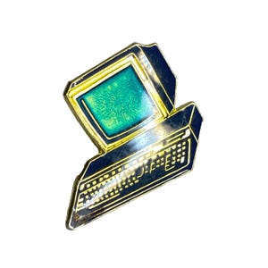Computer PC Vintage Computing Enamel Lapel Pin Badge Terminal Obsolete ...
