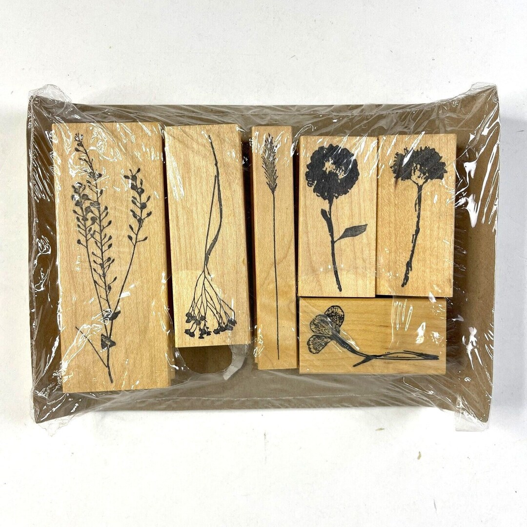 Stampin Place Natural Elements Dried Flowers 6 Rubber Stamp Assortment ...