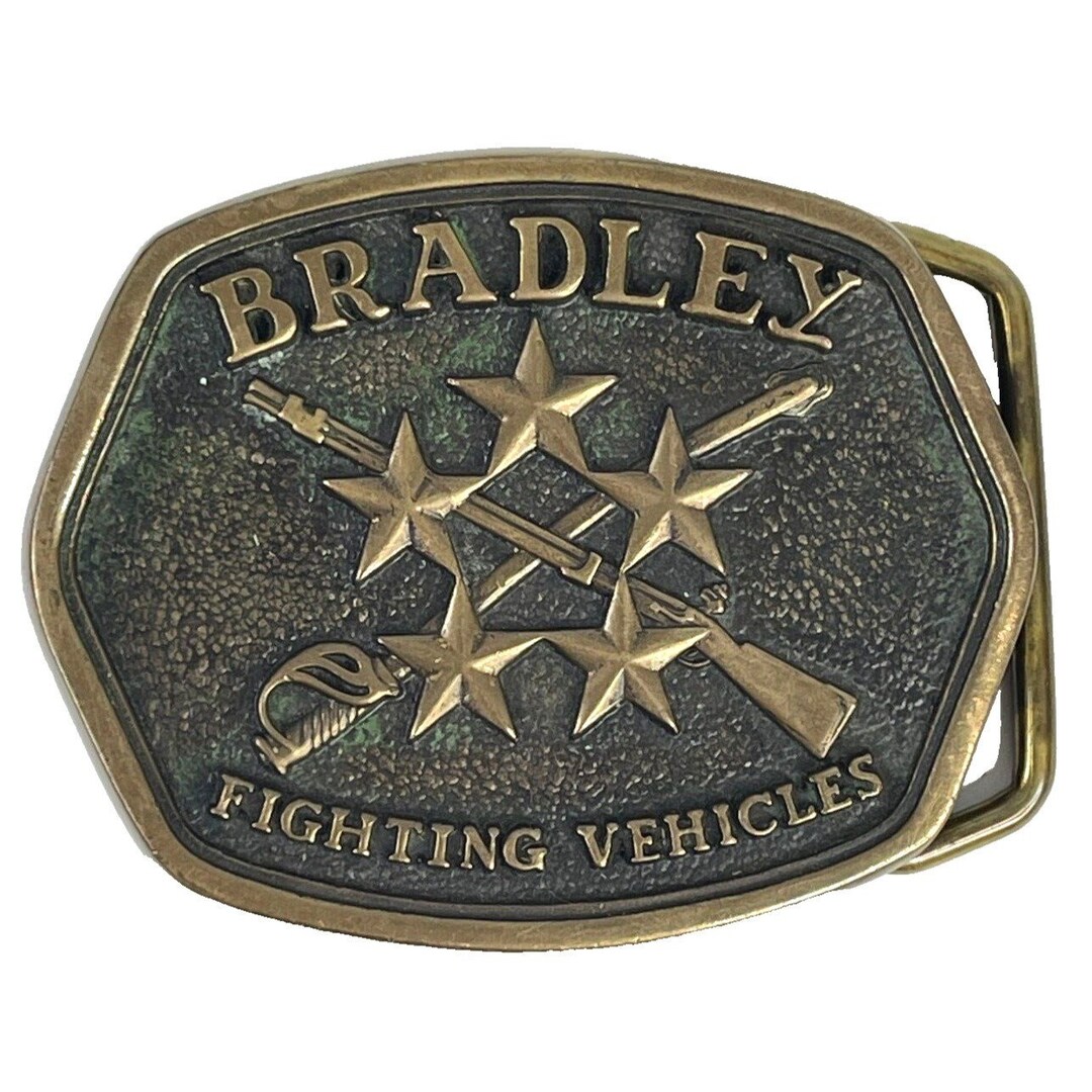 Bradley Fighting Vehicles Army Armor FMC Vintage Solid Brass Belt ...
