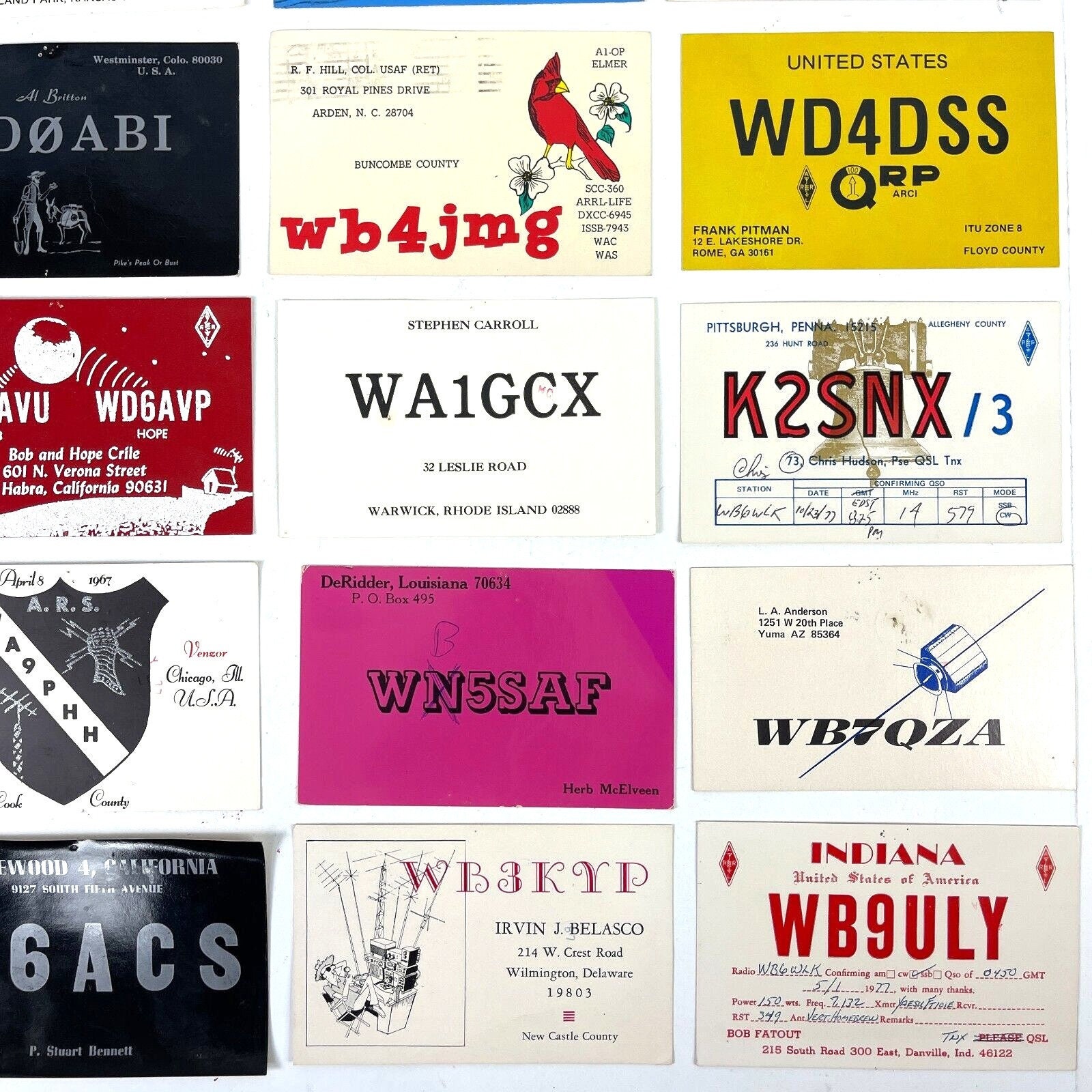 Ham Amatuer Radio Vintage QSL Card 21 USA Bundle 1970s/80s Postcards - Etsy