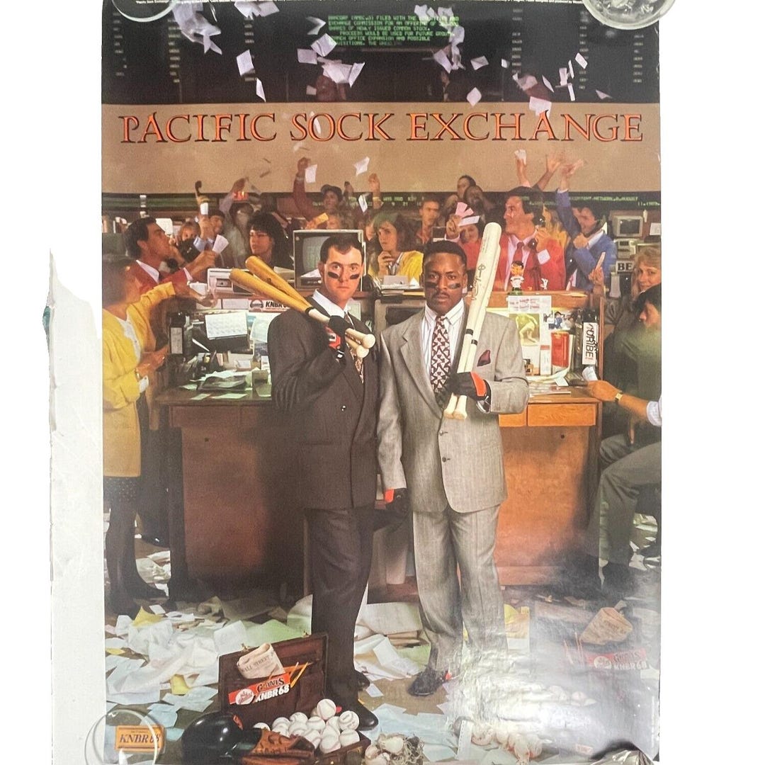SF Giants Will Clark Kevin Mitchell Michael Jang Pacific Sock Exchange ...