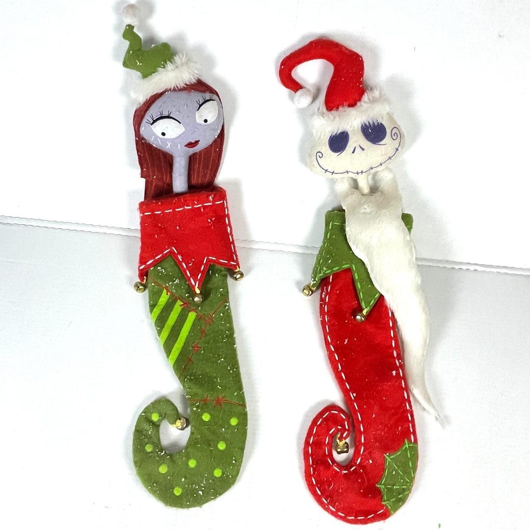 Nightmare Before Christmas Sally Jack Skellington Vintage Stockings ...