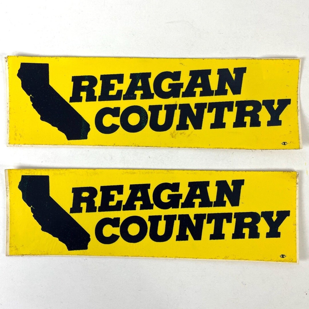 Reagan Country California Governor 1970s Vintage 2 Campaign Bumper ...