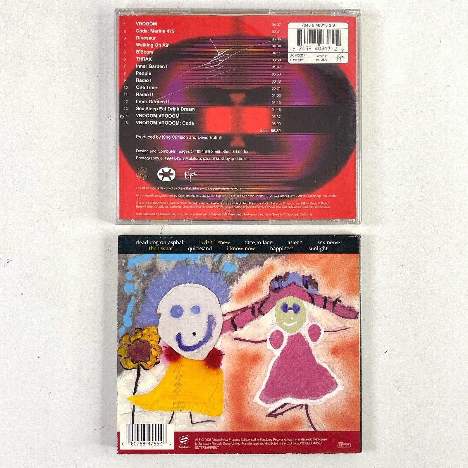 King Crimson Adrian Belew 2 CD Bundle Thrak 1995 Side Two HDCD 2005 ...