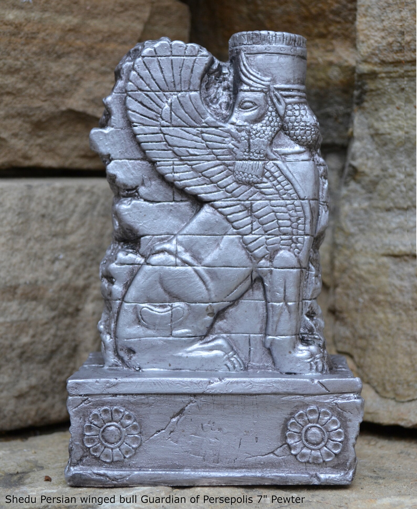 Historical Assyrian Shedu Persian Winged Bull Guardian of | Etsy