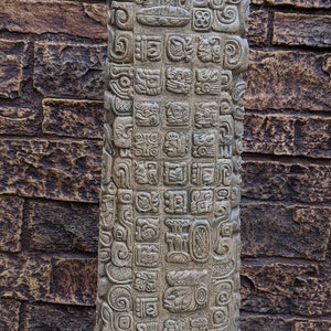 History Chiapas Stele Glyph Aztec Maya Artifact Carved Sculpture Statue ...