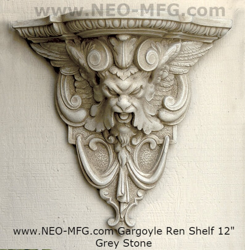 Gargoyle Satyr wall Shelf corbel Grotesque goblin sculpture | Etsy