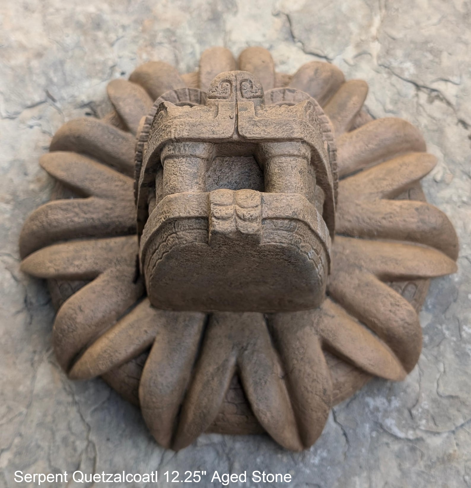 History Feathered Serpent Head of Quetzalcoaltl Aztec Maya Artifact ...