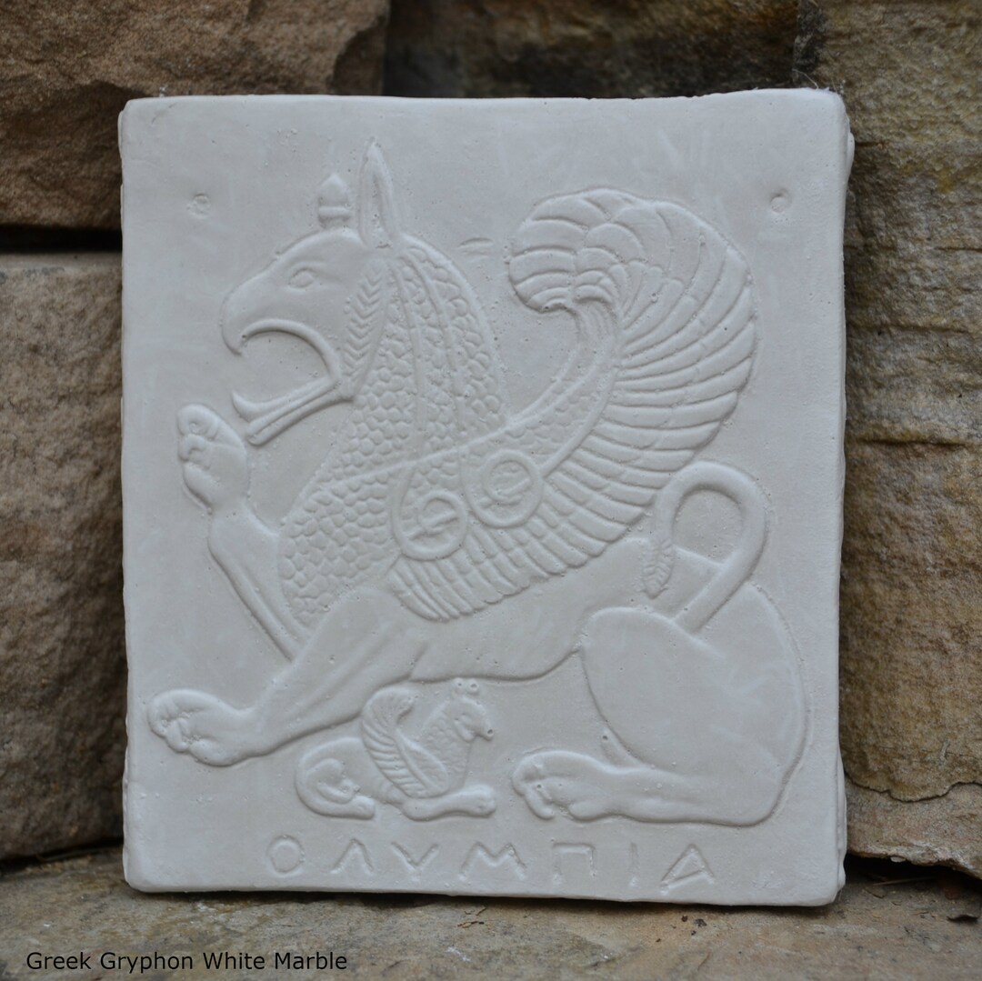 Roman Greek Gryphon Sculpture Wall Plaque Www.neo-mfg.com 5" Home Decor ...
