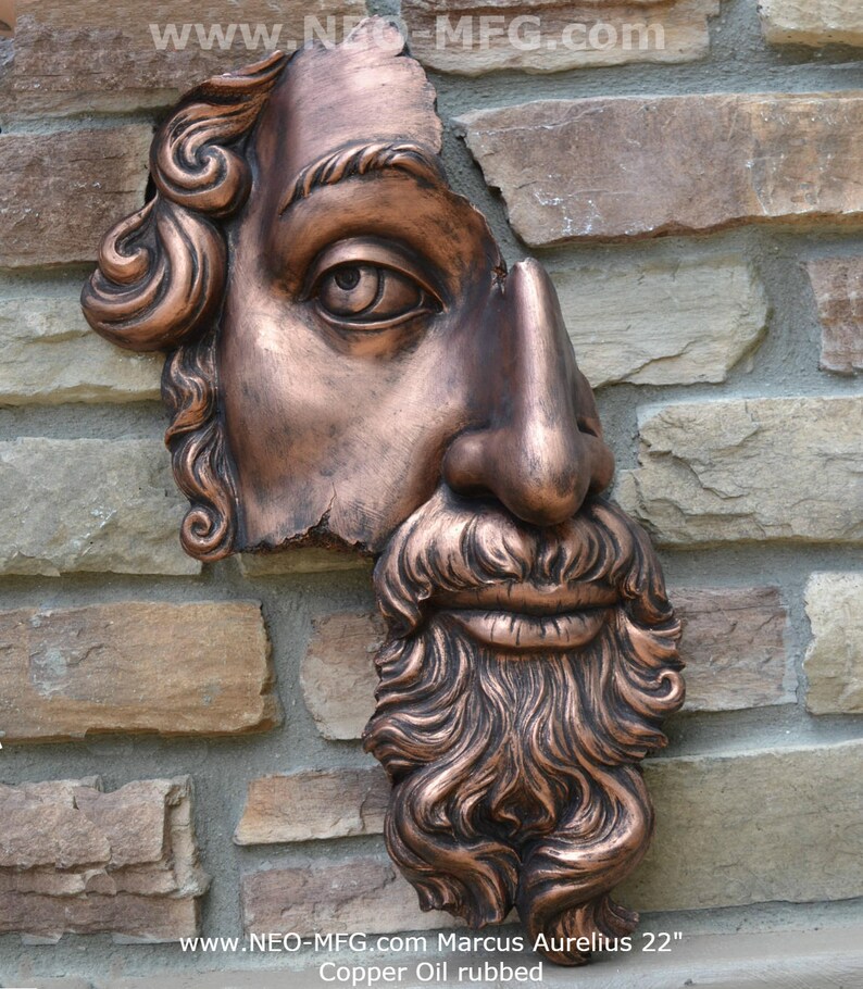 Marcus Aurelius Antoninus Augustus 3D Portrait Face Wall Plaque ...