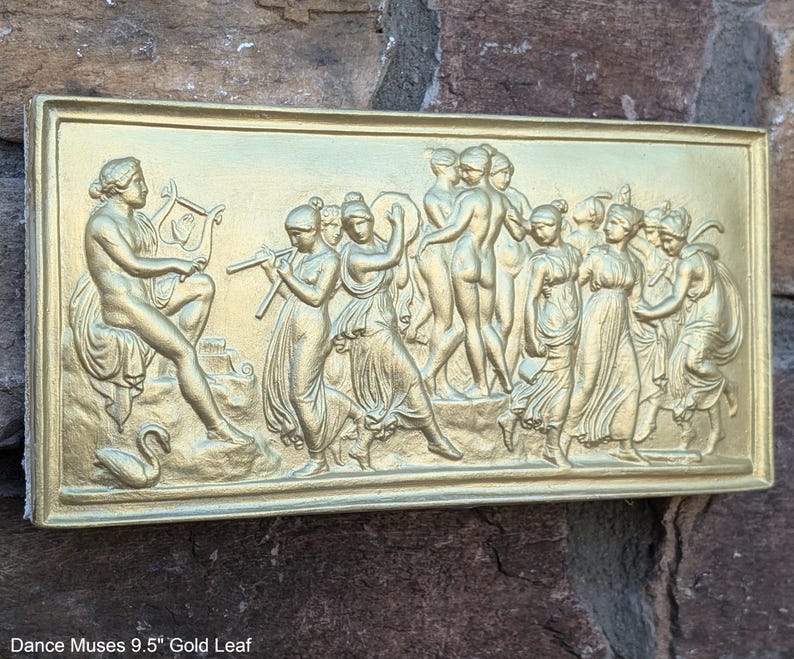 Roman Greek Thorvaldsen Dance Muses Apollo Plaque Wall Relief Www.neo ...