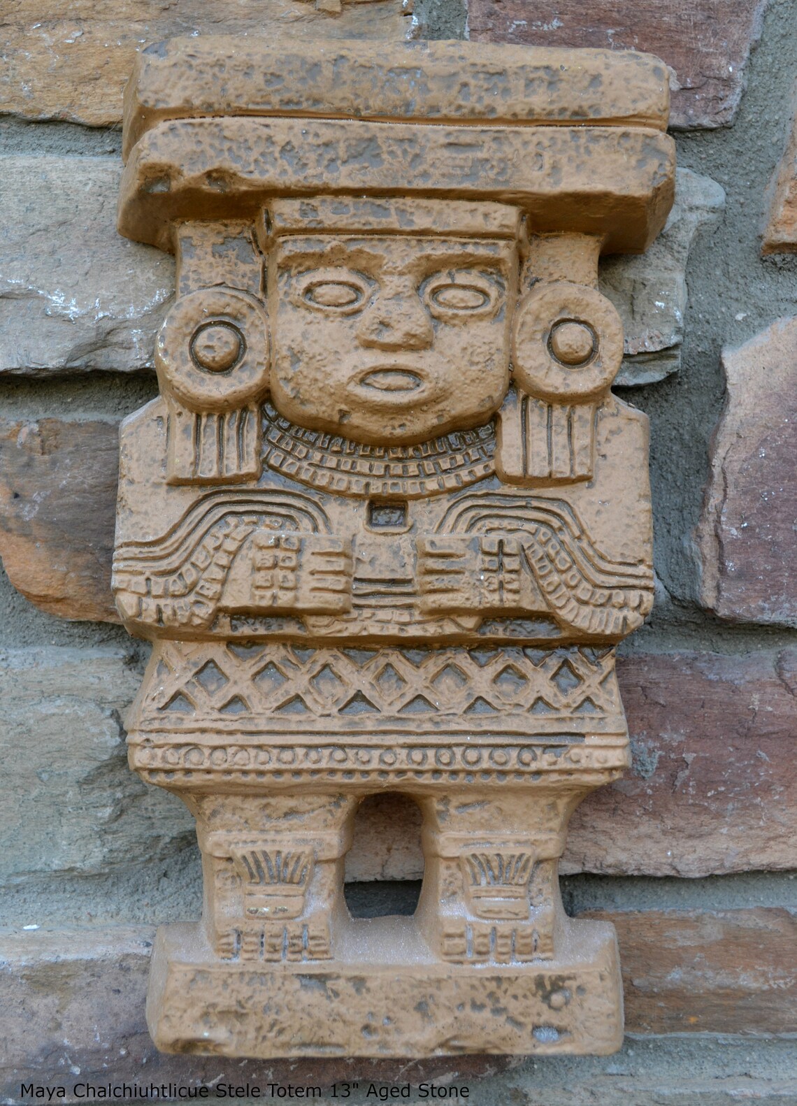 History Aztec Maya Chalchiuhtlicue Stele Totem Artifact Sculpture ...