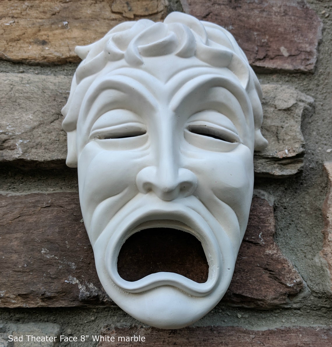 Decor Happy & Sad Face Theater Wall Sculpture Statue 8" Www.neo-mfg.com ...