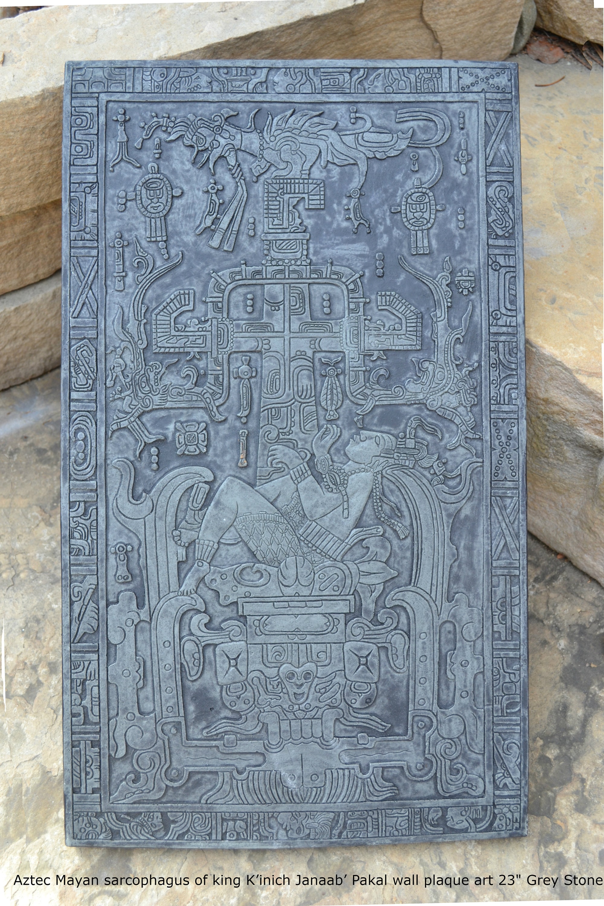 History Aztec Mayan Sarcophagus of King K’inich Janaab’ Pakal Wall ...