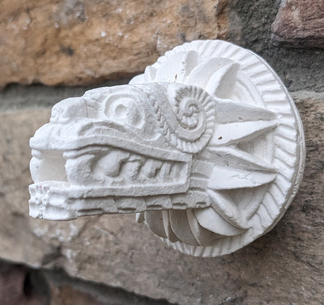 History Feathered Serpent Head of Quetzalcoatl Aztec Maya Artifact ...